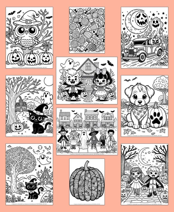 Halloween Coloring Pages Collection – Happiness is Homemade