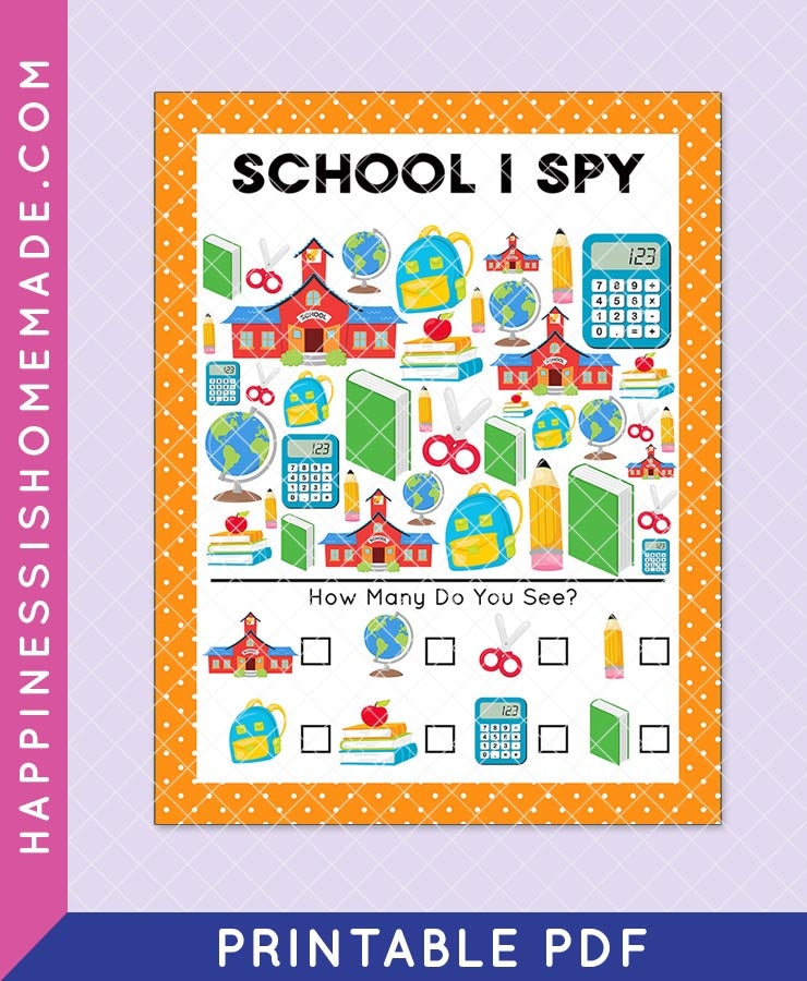 Back-to-School I-Spy – Happiness is Homemade