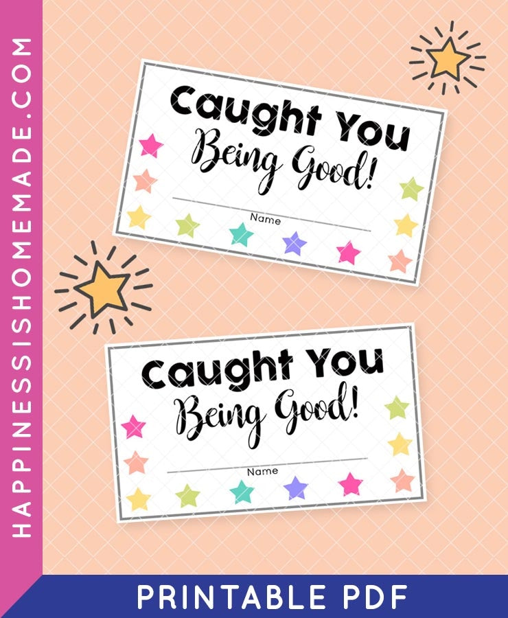 "Caught You Being Good" Punch Cards – Happiness is Homemade