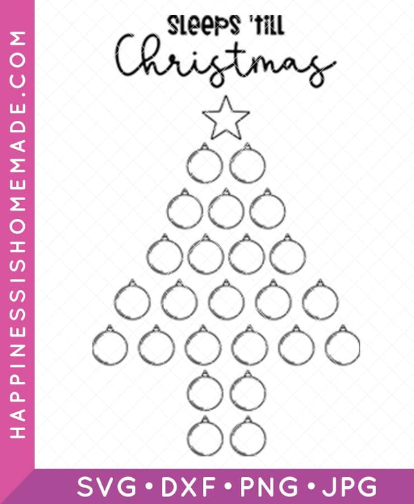 Christmas Tree Countdown SVG – Happiness is Homemade
