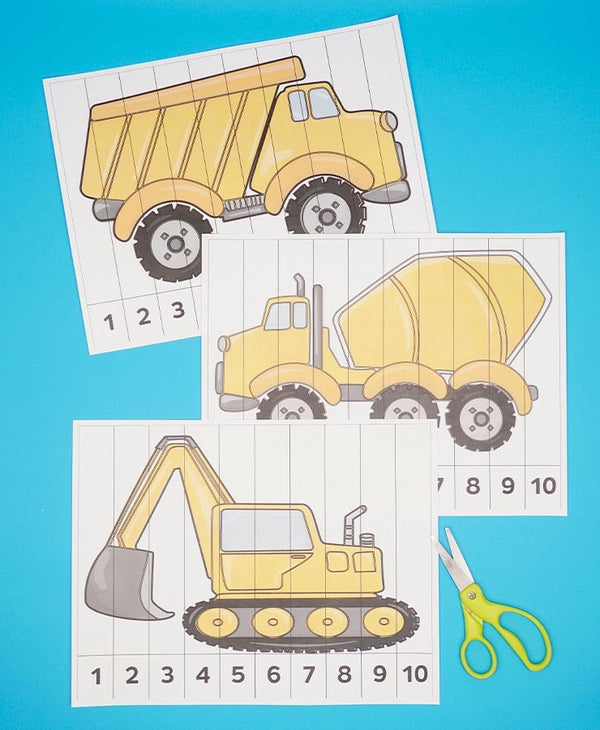 Construction Vehicle Activity Pack – Happiness is Homemade
