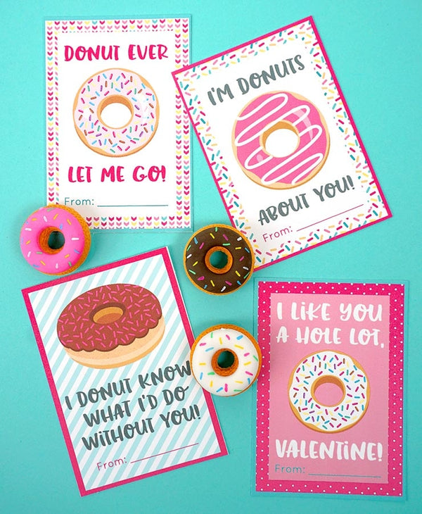 Donut Valentine Cards – Happiness is Homemade