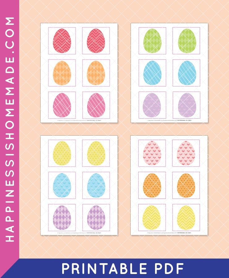 Easter Egg Matching Game – Happiness is Homemade