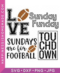 Football Sunday SVG Bundle – Happiness is Homemade