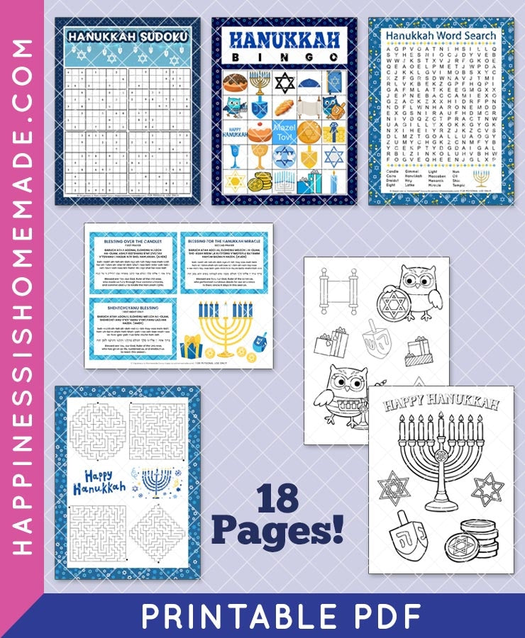 Hanukkah Games & Activities Bundle – Happiness is Homemade