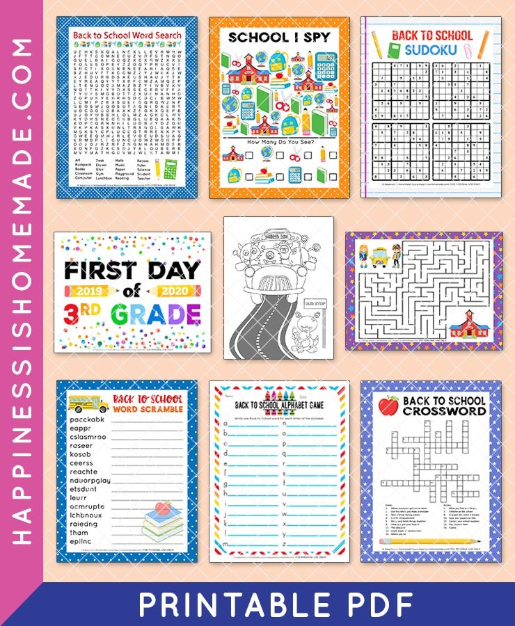 MEGA Back-to-School Games & Activities Bundle – Happiness is Homemade
