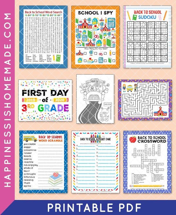 MEGA Back-to-School Games & Activities Bundle – Happiness is Homemade