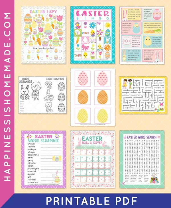 MEGA Easter Games & Activities Bundle – Happiness is Homemade