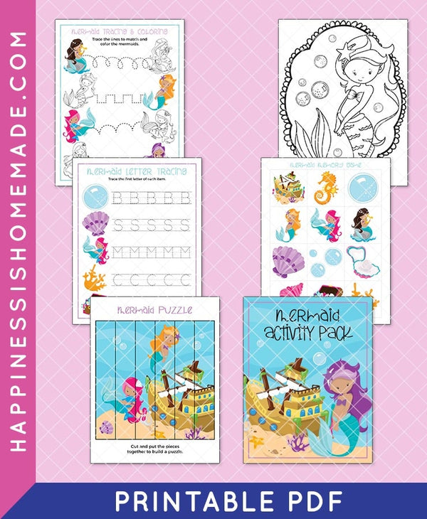Mermaid Activity Pack – Happiness is Homemade