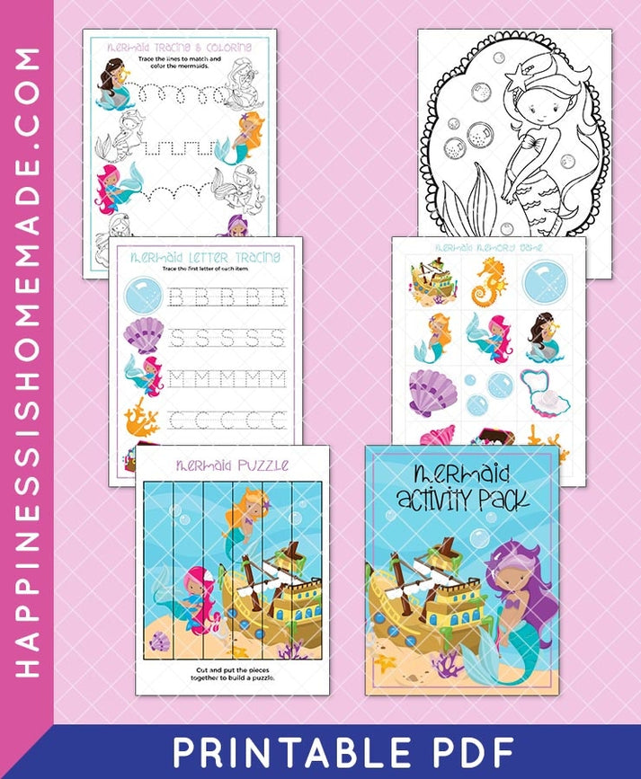 Mermaid Activity Pack – Happiness is Homemade