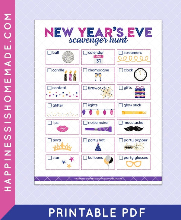 New Year's Eve Scavenger Hunt – Happiness is Homemade