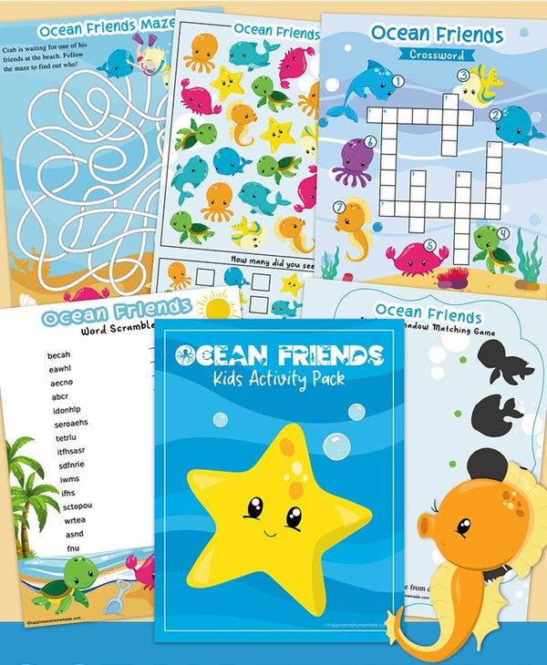 Ocean Friends Activity Pack – Happiness is Homemade