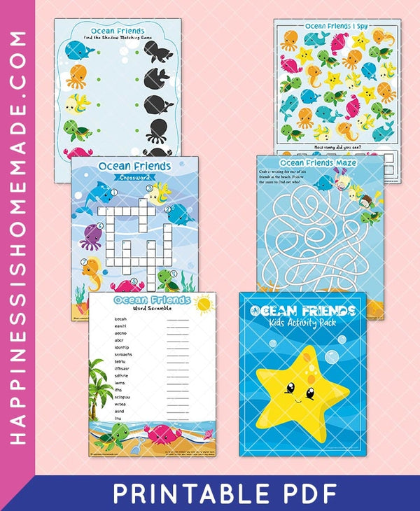Ocean Friends Activity Pack – Happiness is Homemade