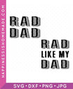 Rad Like My Dad SVG Set – Happiness is Homemade