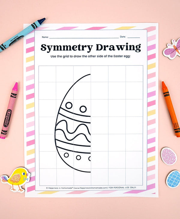 Spring Symmetry Drawing – Happiness is Homemade