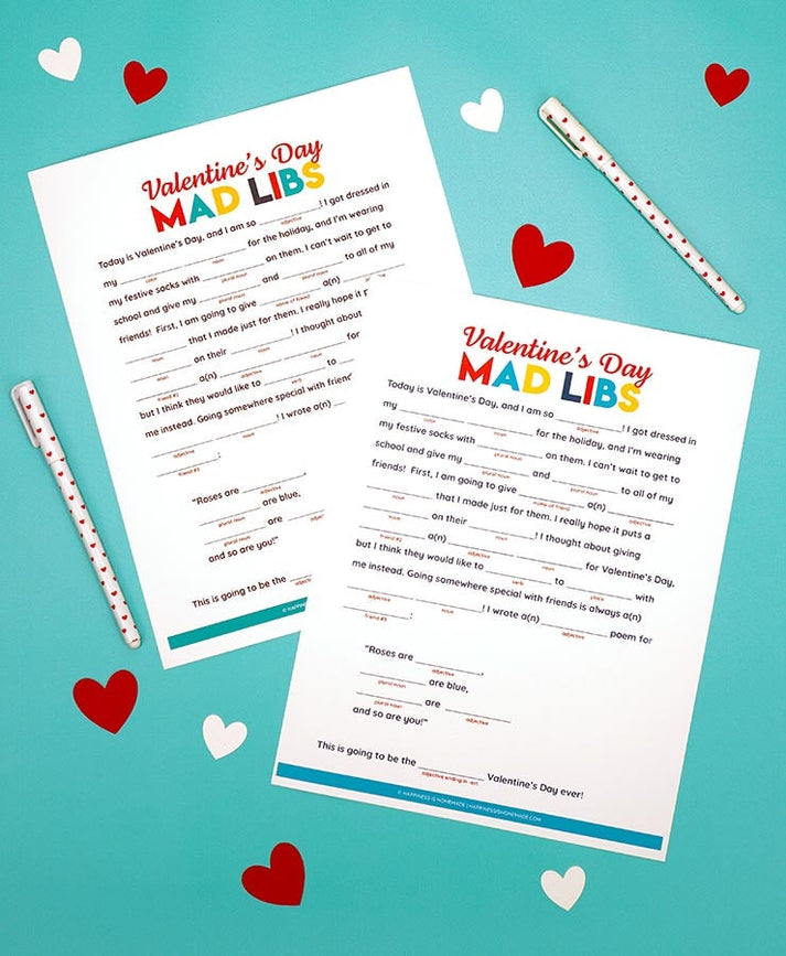 Valentine's Day Mad Libs – Happiness is Homemade